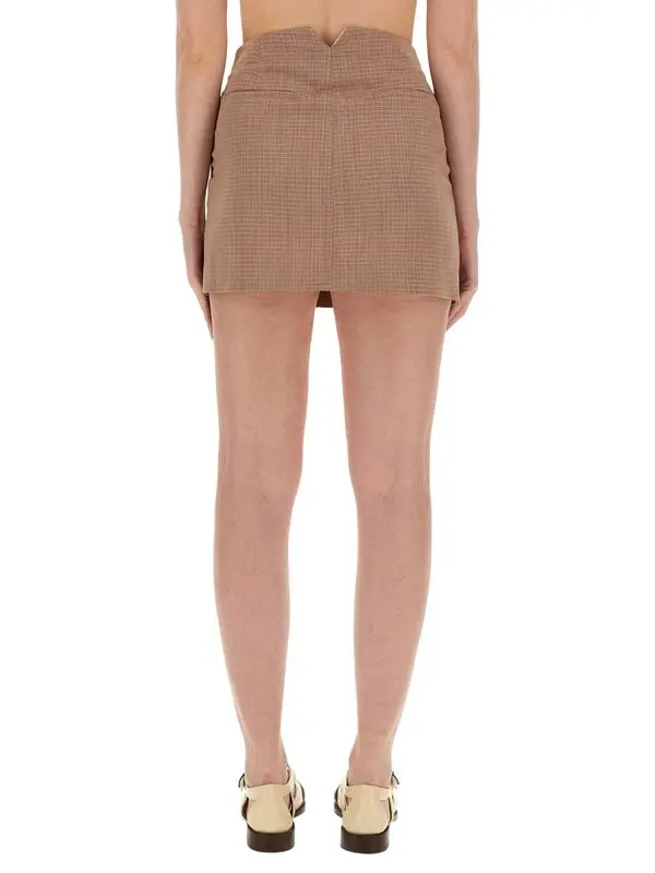 ALYSI Mini Skirt - Brown