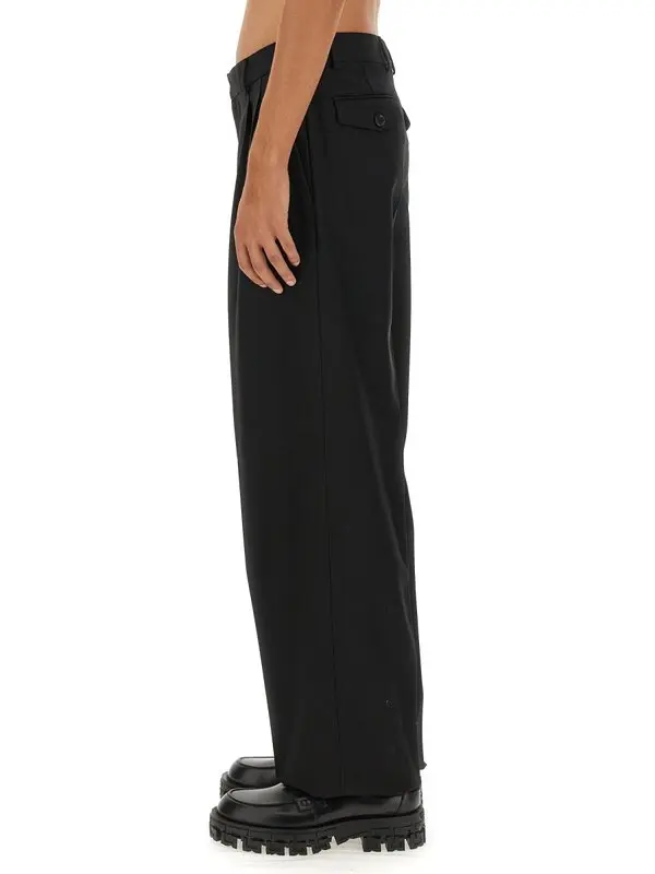 Versace Wide Leg Wool Pants