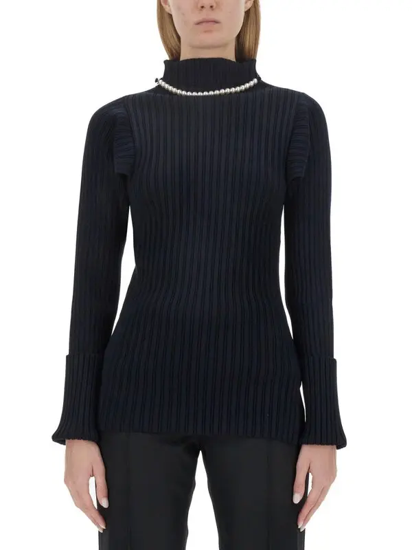 Philosophy Di Lorenzo Serafini Ribbed Stretch Knit Top - Blue