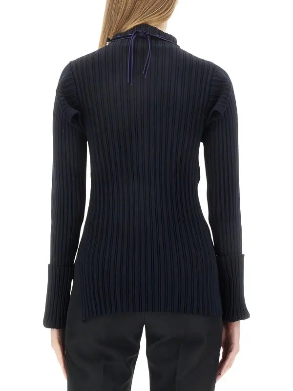 Philosophy Di Lorenzo Serafini Ribbed Stretch Knit Top - Blue