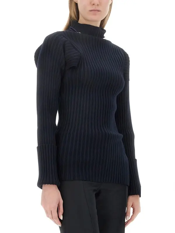 Philosophy Di Lorenzo Serafini Ribbed Stretch Knit Top - Blue