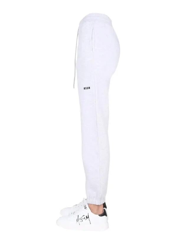 MSGM Logo Print Jogging Pants - Grey