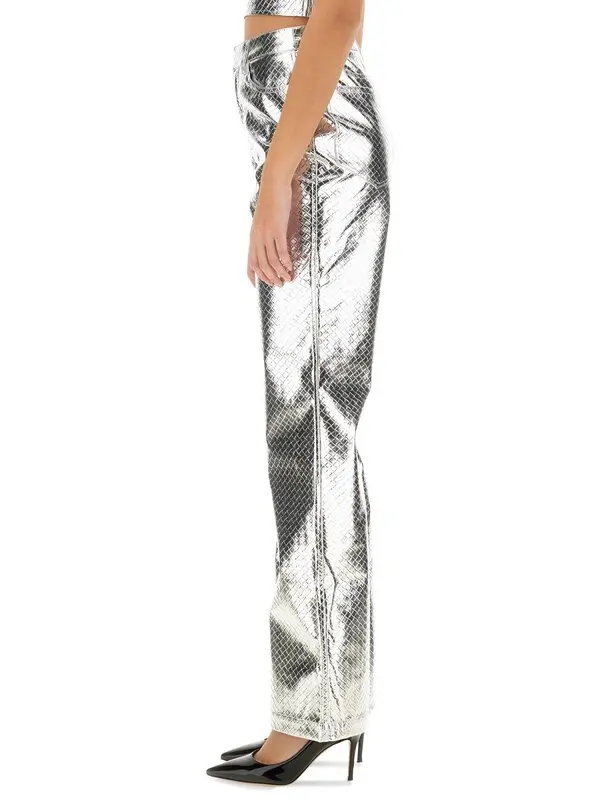 ROTATE BY BIRGER CHRISTENSEN Straight Leg Trousers - Silver