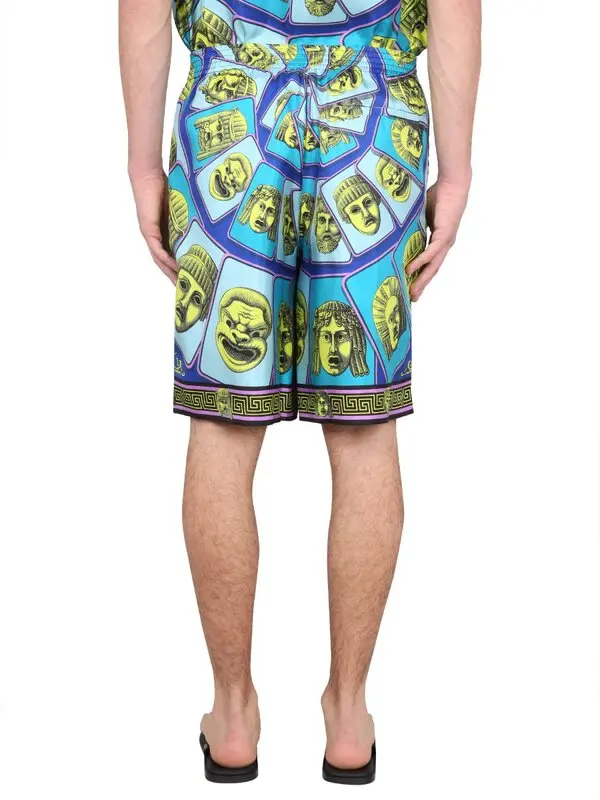 Versace Silk Shorts - Green