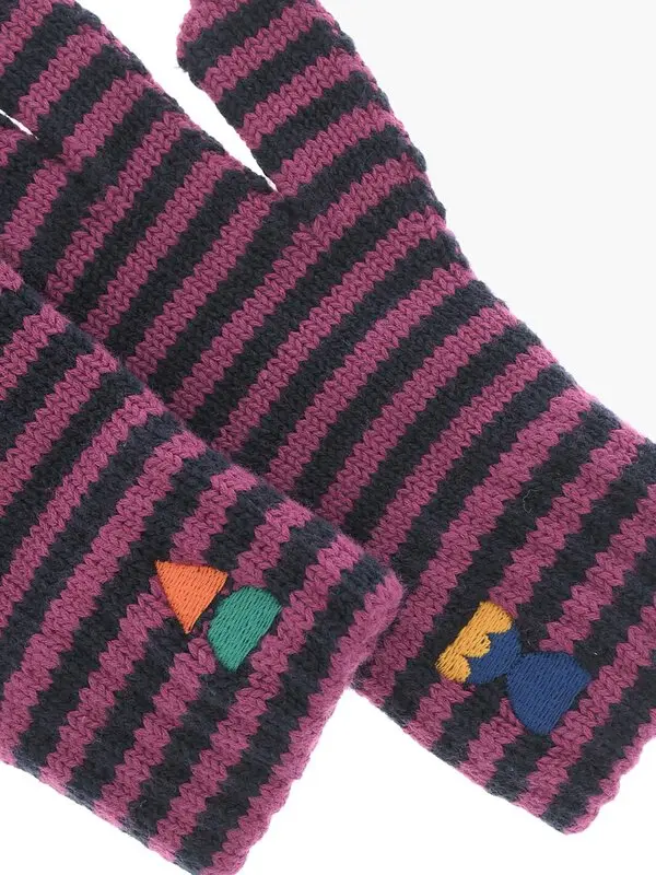 BOBO CHOSES Striped Knitted Gloves