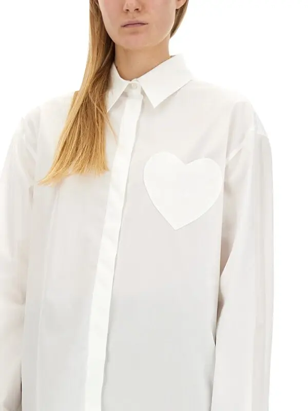 Moschino Heart Patch Cotton Shirt