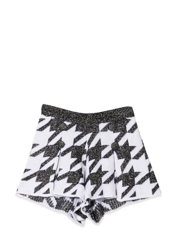 SIMONETTA Houndstooth Shorts - Black