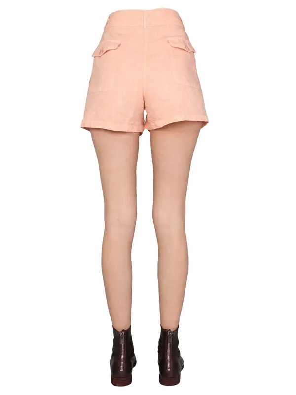 Aspesi Wide Leg Shorts - Powder