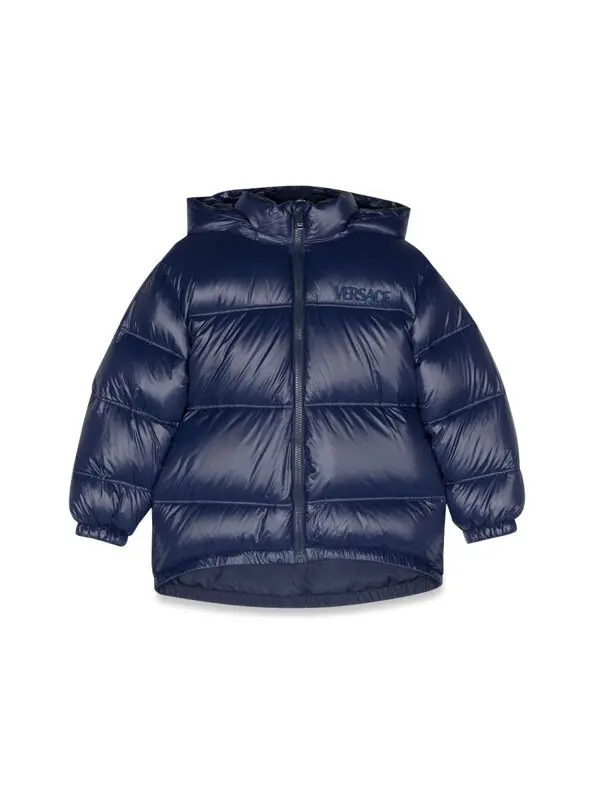 Versace Down Jacket With Logo
