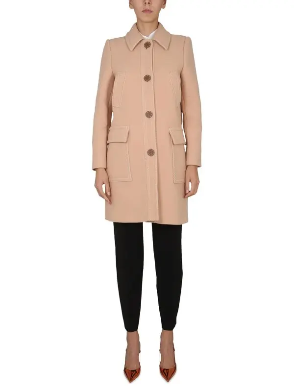 Moschino Virgin Wool Coat - Beige