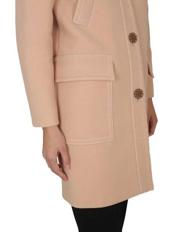 Moschino Virgin Wool Coat - Beige