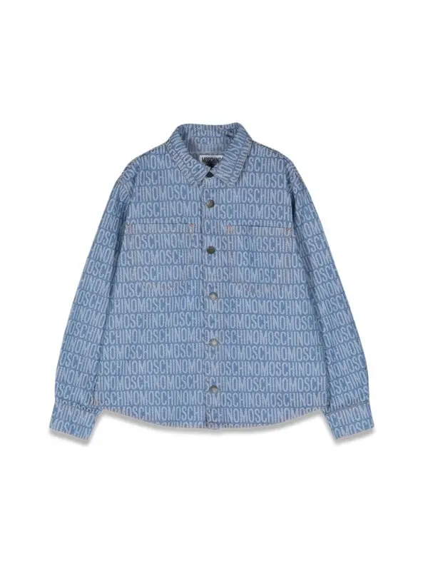 Moschino Printed Button-down Shirt - Denim