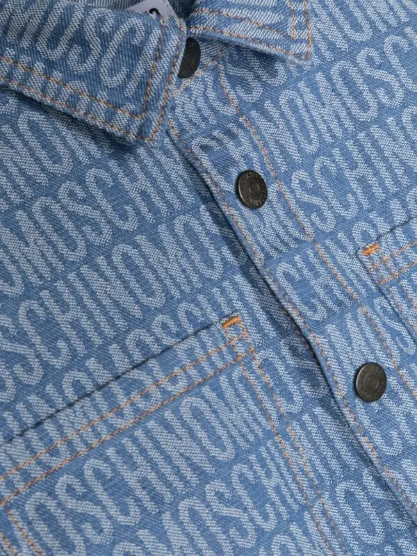 Moschino Printed Button-down Shirt - Denim