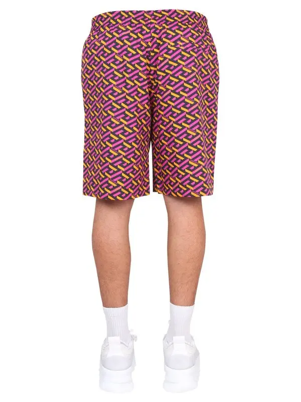 Versace La Greca Print Shorts - Multicolour
