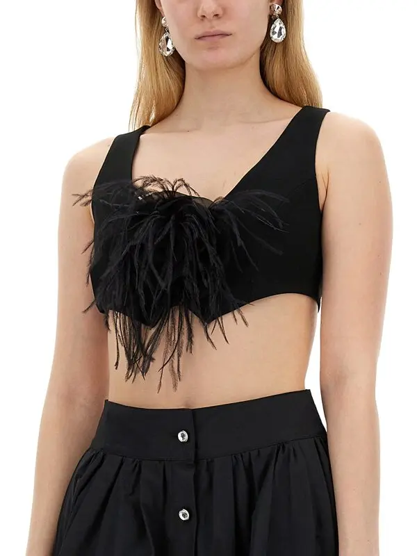 Moschino Sleeveless Vest With Floral Detail