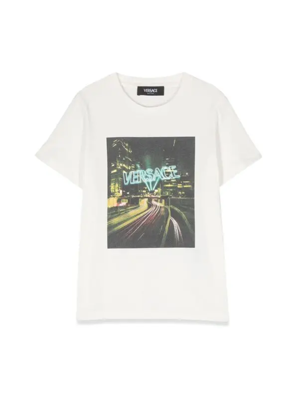 Versace Printed Jersey T-shirt - White