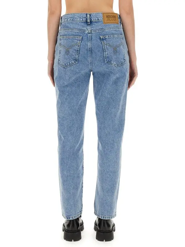 Moschino Boyfriend Fit Cotton Pants