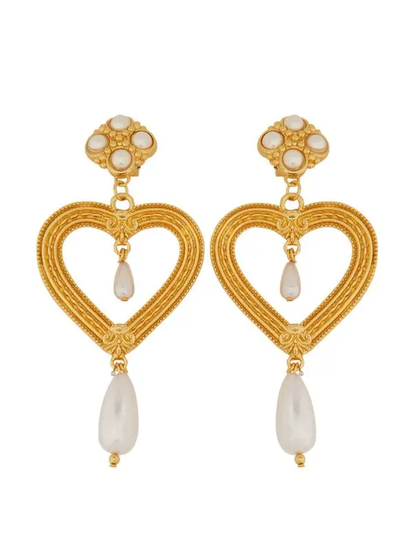 Moschino Heart Shaped Earrings - Multicolour