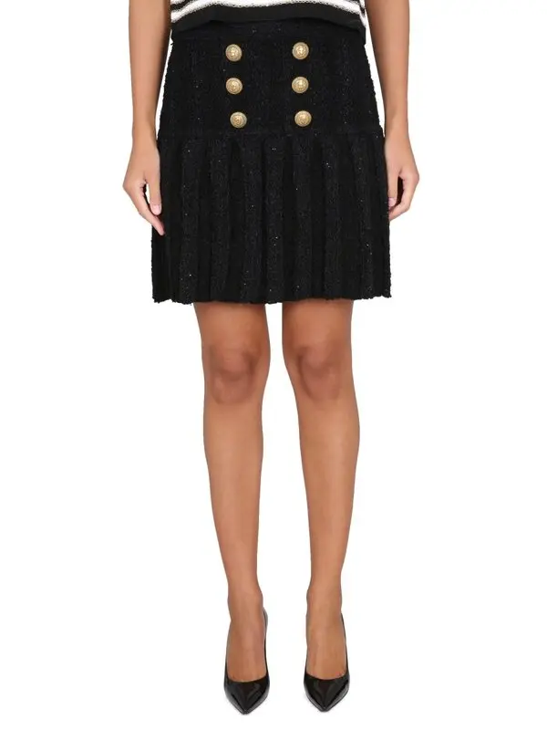 Balmain Button Detailed Skirt