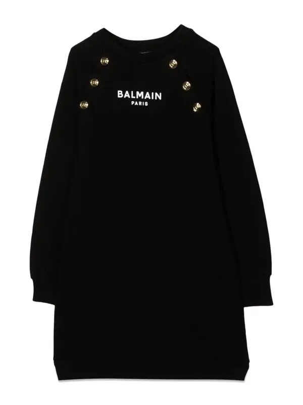 Balmain Gold Button Dress