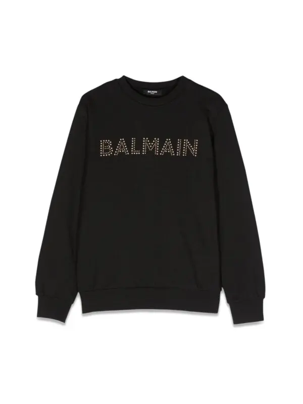 Balmain Logo Crewneck Sweatshirt - Black
