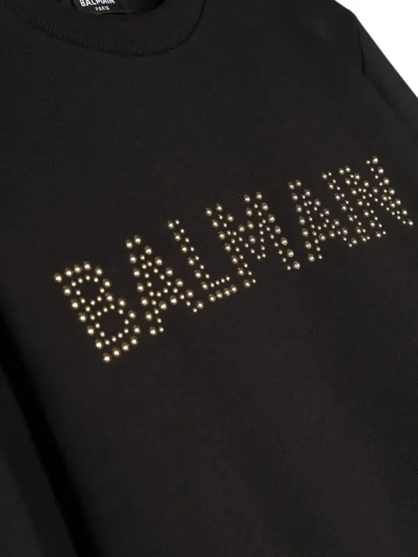 Balmain Logo Crewneck Sweatshirt - Black