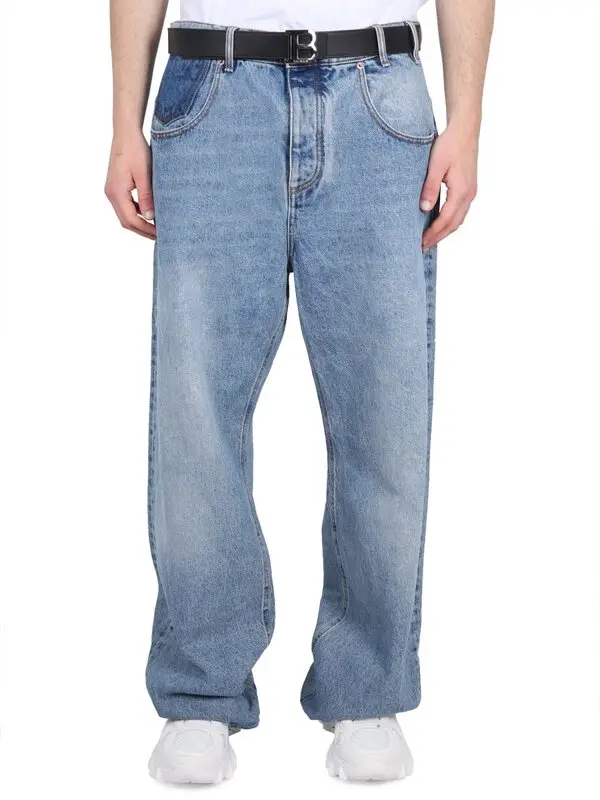 Balmain Loose Fit Jeans - Blue