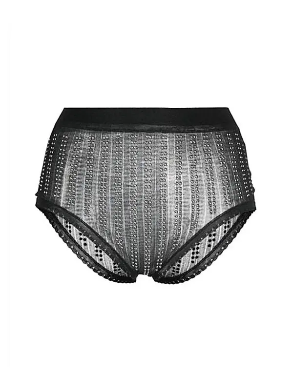 Rabanne Panties With Studs - Black