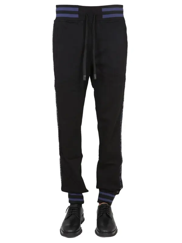 Versace Jogging Pants With Elastic - Black