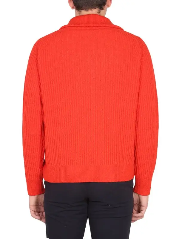 Paul Smith Zippered Cardigan - Orange