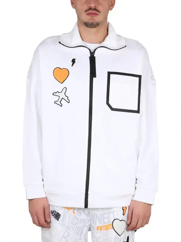 BOSS Sweatshirt With Logo - White