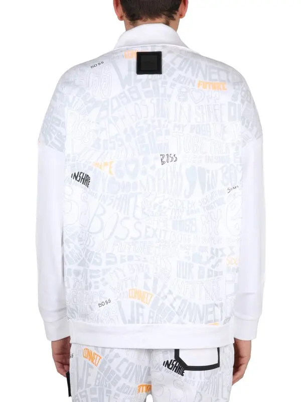 BOSS Sweatshirt With Logo - White