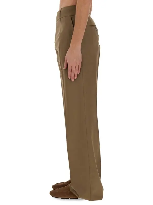 Dolce & Gabbana Tailored Virgin Wool Pants - Beige