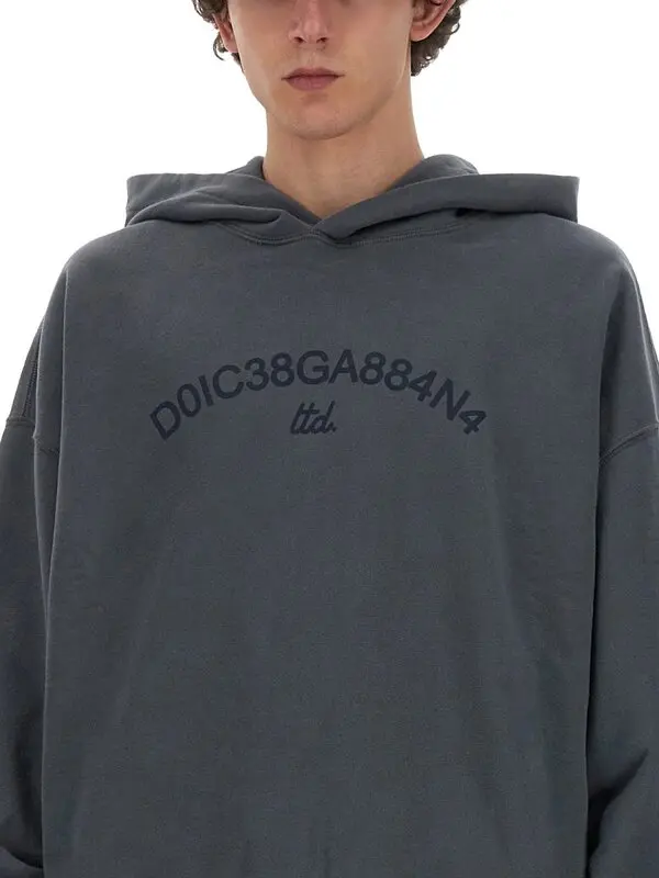 Dolce & Gabbana Sweatshirt With Logo - Grey