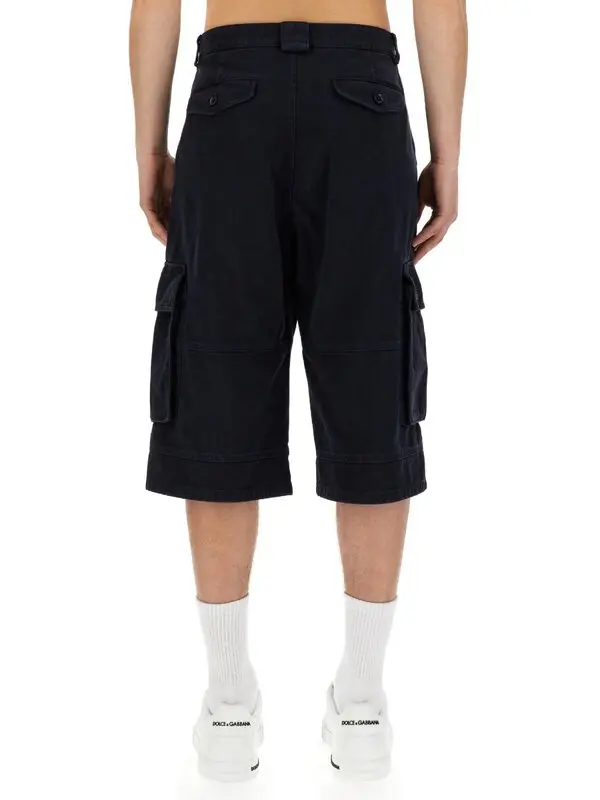 Dolce & Gabbana Regular Fit Bermuda Cargo Shorts - Blue