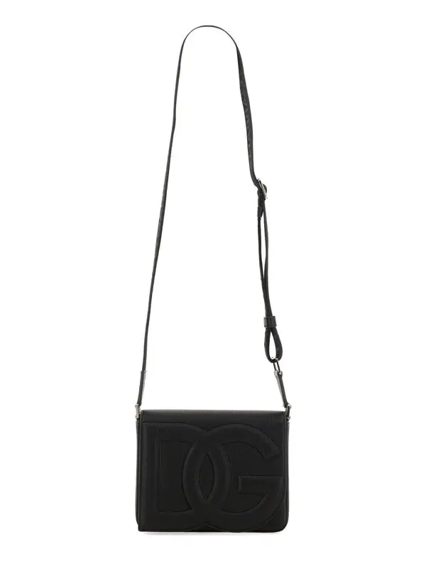 Dolce & Gabbana Medium Leather Shoulder Bag - Black