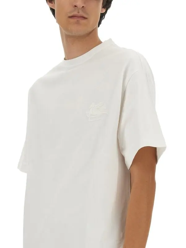 Etro T Shirt With Pegasus Embroidery - White
