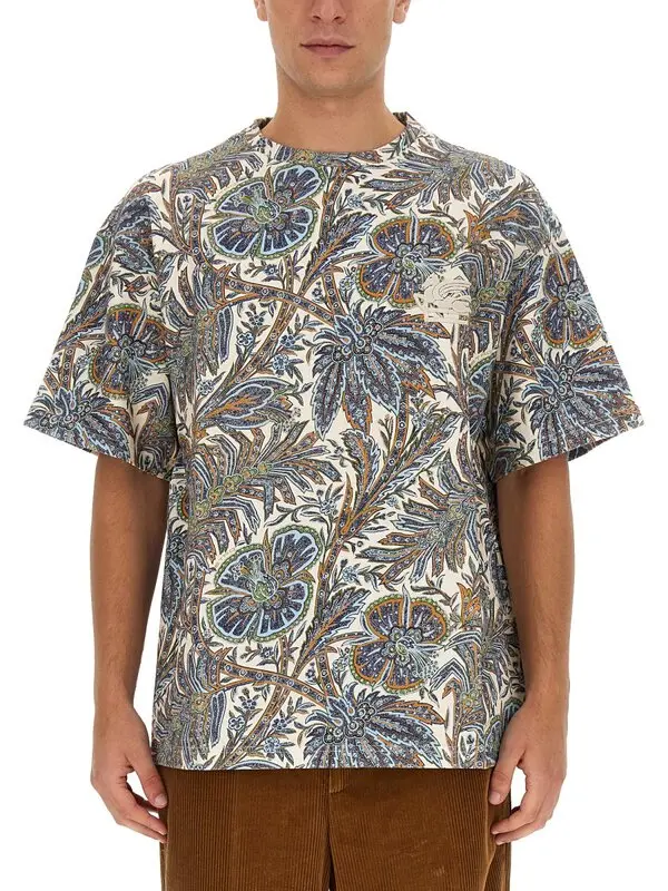 Etro Floral Print T Shirt - White