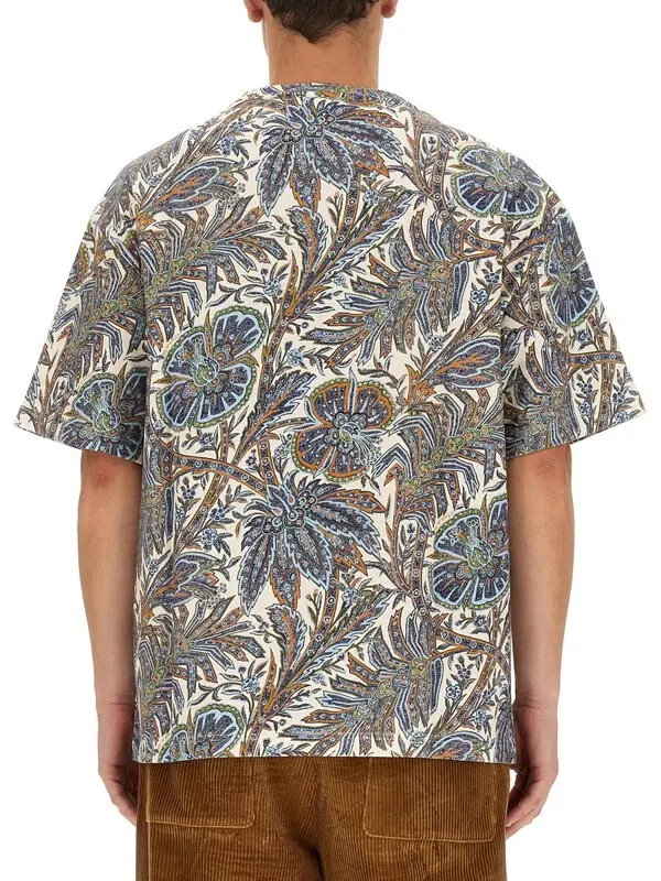 Etro Floral Print T Shirt - White