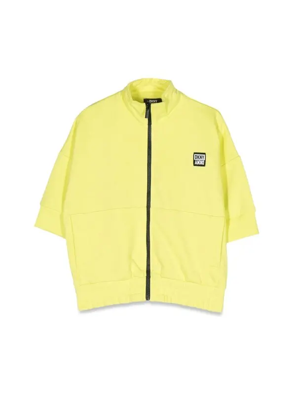 Dkny Zippered Short Sleeve Cardigan