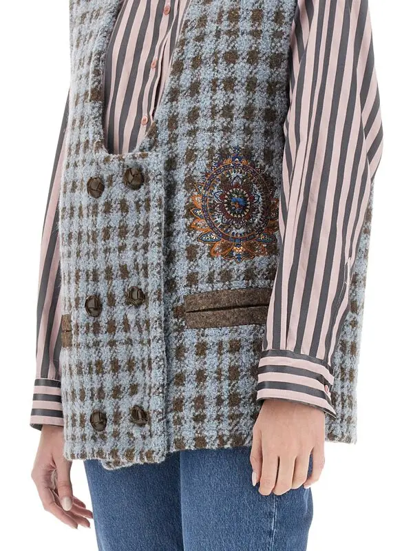 Etro Houndstooth Over Vest - Multicolour