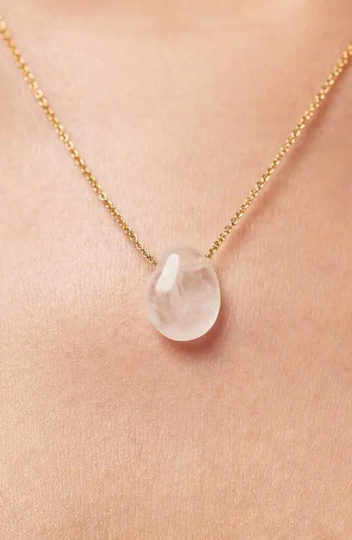 ANA LUISA Pebble Mini Pendant Chain Necklace - Gold/clear