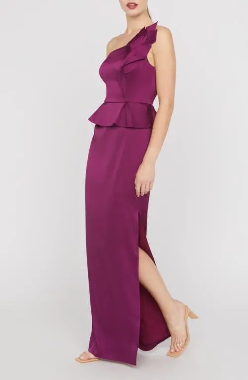 KAY UNGER Kiara One-shoulder Gown
