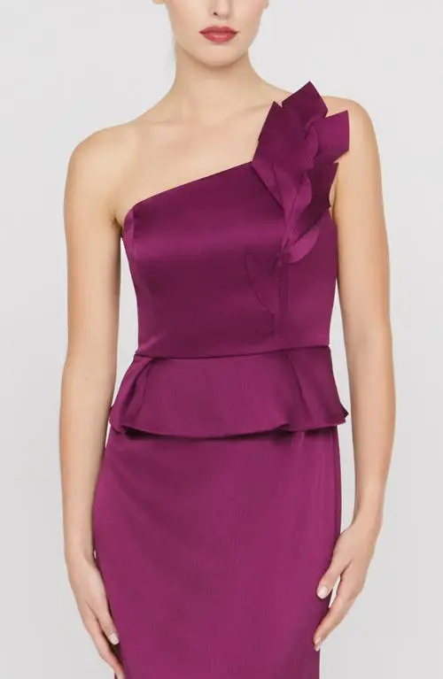 KAY UNGER Kiara One-shoulder Gown