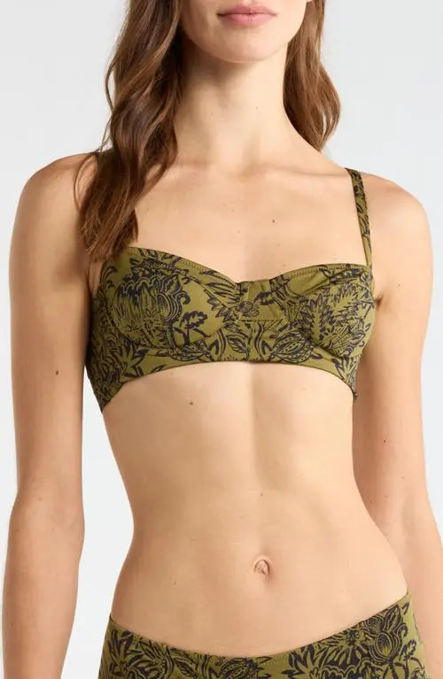 Ulla Johnson Zahara Underwire Bikini Top - Olive Flora