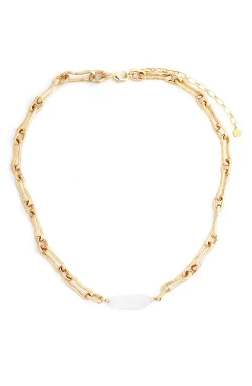 PANACEA Cultured Pearl Chain Link Necklace - White