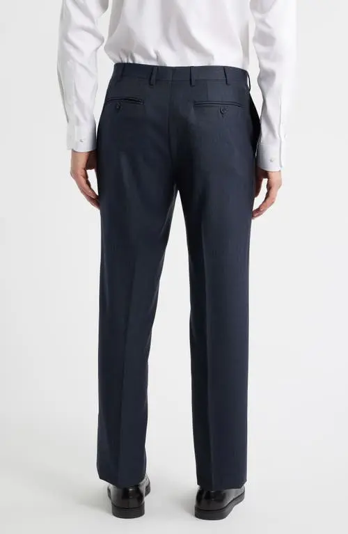 Canali Siena Regular Fit Super 130s Wool Solid Dress Pants