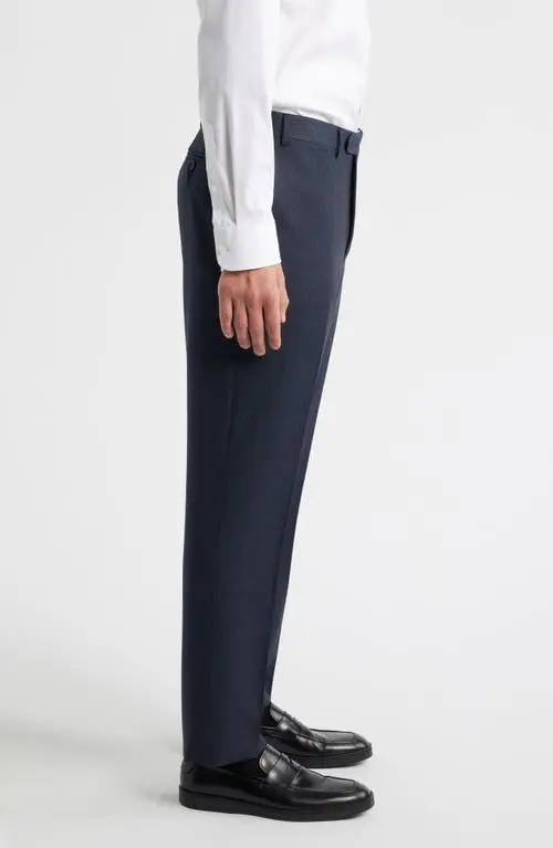 Canali Siena Regular Fit Super 130s Wool Solid Dress Pants