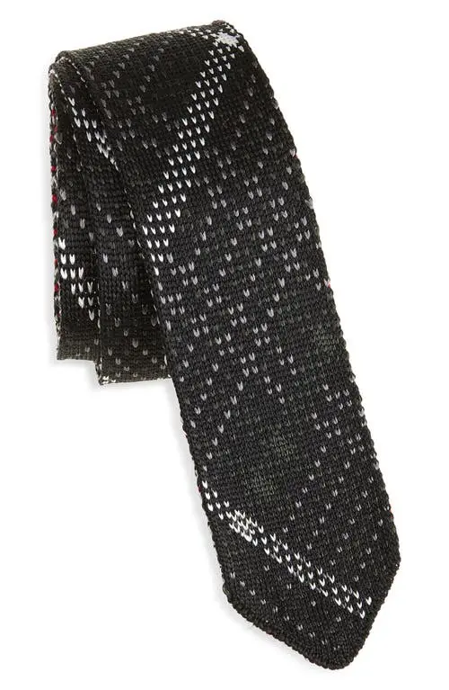 Thom Browne Silk Jacquard Neck Tie - Black