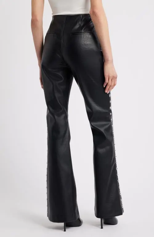 Mango Flare Faux Leather Pants